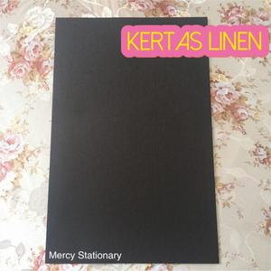 Jual Kertas Linen Hitam 210 Gram / Kertas Lenen Hitam - 1 Pak 100 ...