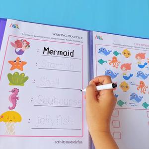 Jual WORKSHEET PAUD TK LEMBAR AKTIFITAS WIPE AND CLEAN BUKU ANAK 2 3 4 ...