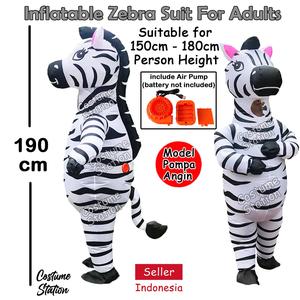 Jual Kostum Zebra / Costume Kuda Animal Hewan Binatang Inflatable pompa ...