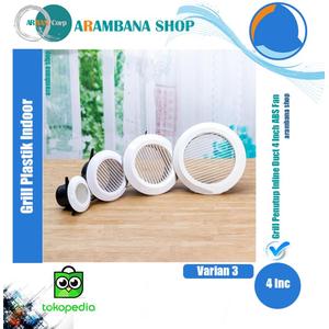 Jual Grill Penutup Inline Duct 4 Inch Abs Fan Booster Exhaust Blower ...