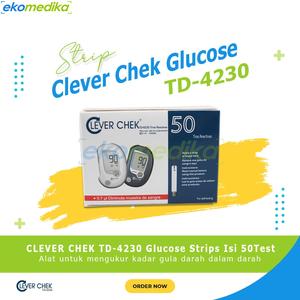 Jual Clever Chek Strip Cek Gula Darah Tube isi 50 Test CLEVER CHEK TD ...