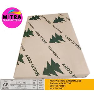 Jual kertas NCR top putih/white 1RIM 500 Lembar Ukuran Folio/F4 ...