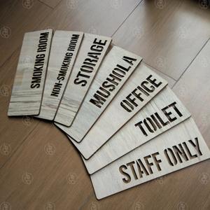 Jual WOODEN DOOR SIGN LABEL PAPAN PINTU KAYU NAMA RUANG - Kab. Sidoarjo ...