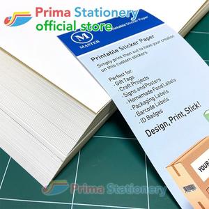 Jual Master Kertas Sticker Paper HVS A4 Putih Polos isi 100 lembar Doff ...