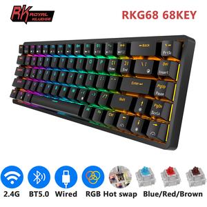 Jual RKG68 RK837 Wireless Mechanical Keyboard 68 Key 65% RGB Backlight ...