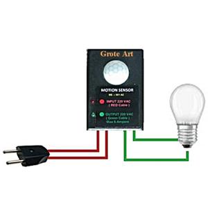 Jual Saklar Sensor Gerak Otomatis ( Pir ) / Motion Detector Ac 220 Volt ...