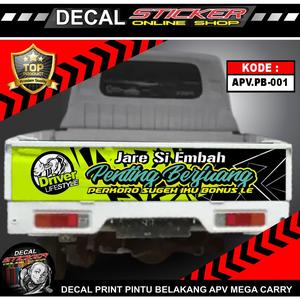 Jual STIKER PINTU BELAKANG PICK UP APV MOTIF KEREN CUSTOM - S2 APV.PB ...