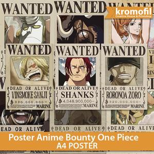 Jual Ready Poster Anime Bounty One Piece - WANTED Poster Character ...