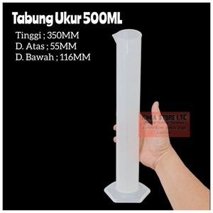 Jual " TABUNG UKUR 500ML / TABUNG UKUR PLASTIK 500ML ( GELAS UKUR ...