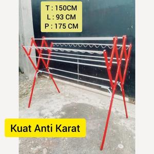 Jual JEMURAN BAJU ALUMINIUM 9 PALANG PLUS 2 HANGER UKURAN 175 CM - Kota ...