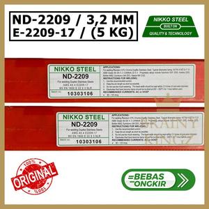 Jual Kawat las stainless duplex Nikko ND-2209 3.2mm AWS E2209-17 3,2mm ...
