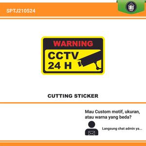 Jual KTN Stiker rambu kata tanda cctv kantor wall sticker gedung ...