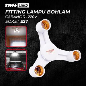 Jual Fitting Lampu Bohlam Studio LED Minimalis Cabang 3 E27 220V - 2SWH - Kota Medan - Ori ...