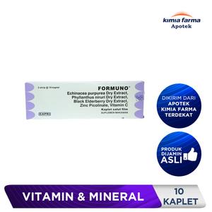 Jual FORMUNO STRIP 10 KAPLET / SUPLEMEN DAYA TAHAN TUBUH / KIMIA FARMA ...