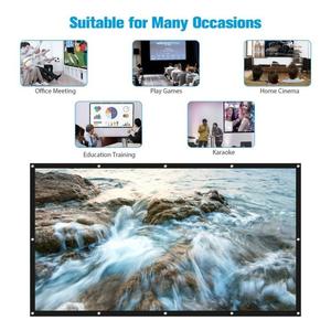 Jual COD Kain Layar Proyektor 4:3 Anti-light Ambient Screen Curtain 100 ...