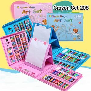 Jual CRAYON SET 208 PCS / ALAT MENGGAMBAR MEWARNAI ANAK / ALAT LUKIS ...