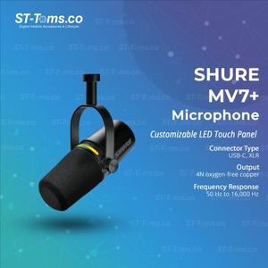 Jual Shure MV7+ / MV7 Plus Podcast Microphone Enhanced Audio LED ...