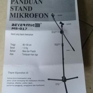 Jual Stand Tiang Mic Mik Microphone Mikropon Panjang Holder 2 macam ...
