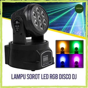 Jual Lampu Moving Head Beam Mini Sorot Panggung LED Spotlight Stage RGB ...