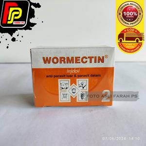 Jual Wormectin Injeksi 2 ml 1 Dus Obat Antiparasit luar dan parasit ...
