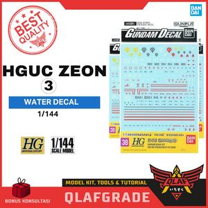 Jual Decal gundam 38 HGUC ZEON 3 1/144 - Bandai water slide - Kota ...