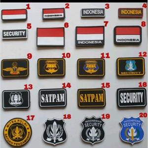 Jual Tempelan Emblem Karet Logo SECURITY / SATPAM / PRATAMA GADA ...