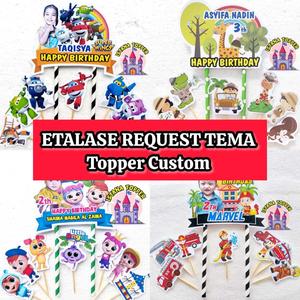 Jual Topper Cake CUSTOM REQUEST TEMA / Request Topper Nama/ Request ...