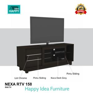 Jual 𝗛𝗮𝗽𝗽𝘆 𝗜𝗱𝗲𝗮 - Rak TV LED Minimalis Elegan Pintu Geser / Sliding Meja TV Modern Warna Kayu ...