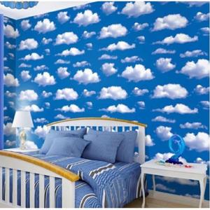 Jual Terbaru Wallpaper Stiker Atap Plafon Dinding Motif Awan Biru ...