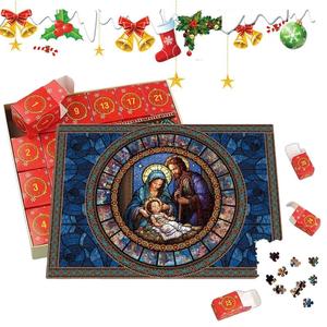 Jual PE Set Puzzle Nativity tekateki gambar pemandangan indah Yesus 24 ...