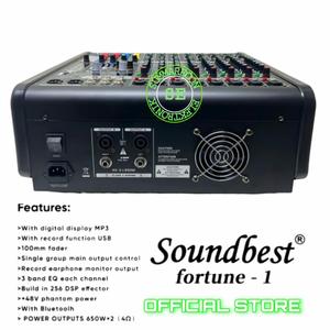 Jual power mixer 8 channel original soundbest fortune 1 usb bluetooth ...