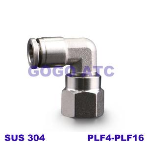 Jual Stainless steel 304 female thread 90 degree elbow connector PLF4 ...