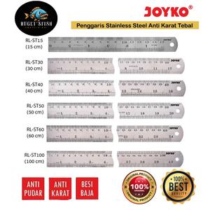 Jual Penggaris Besi Tebal 15cm 20cm 30cm 50cm 60cm 100cm Joyko Stainless - 15 Cm - 15 Cm - Kab ...