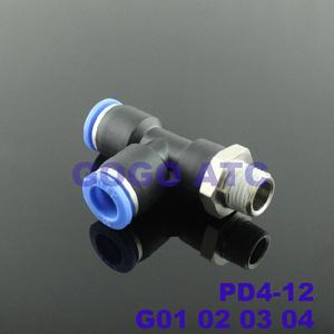 Jual Trachea quick insertion G thread side tee PD4-12-G01/02/03/04 pneumatic quick connector ...