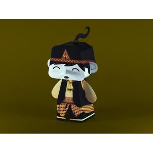 Jual Petruk Jawa Punakawan diorama papercraft miniatur sejarah warisan ...