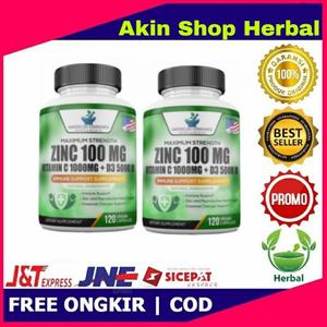 Jual Zinc 100mg Vitamin C 1000mg Vitamin D 5000 IU [3 in 1] - 120 Kapsul - Kota Bogor - difta ...
