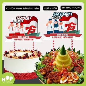 Jual Topper Tumpeng DIRGAHAYU 17 AGUSTUS Sekolah SD SMP SMA Madrasah ...