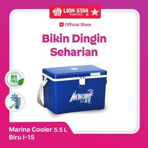 Jual BEST LION STAR Kotak Pendingin Marina Cooler Box 5.5 L I-15 - Biru ...