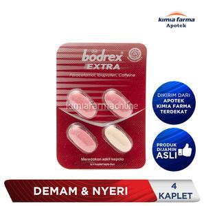 Jual BODREX EXTRA STRIP 4 KAPLET / OBAT DEMAM NYERI / KIMIA FARMA ...
