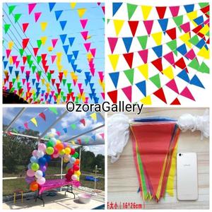 Jual READY 150Pcs 80 Meter Bendera Segitiga Warna Warni dan Bendera ...