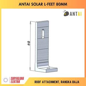 Jual Mounting Solar PV / Solar Module / Panel Surya - L Feet - 80mm ...