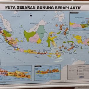 Jual Peta Sebaran Gunung Berapi Aktif - Kota Banjarmasin - Rokuro Store ...