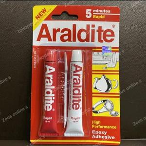 Jual Araldite Lem Besi Araldite Merah Red Epoxy Rapid 5 Menit Resin ...