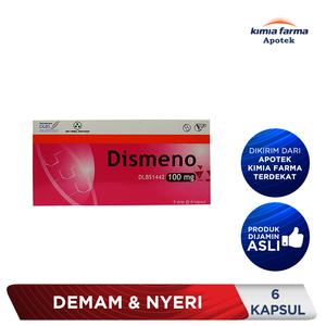 Jual DISMENO STRIP 6 KAPSUL / OBAT HERBAL NYERI HAID / KIMIA FARMA ...