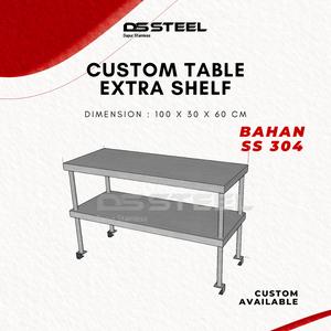 Jual Extra Shelf Worktable/Rak Susun Stainless Steel Ukuran 100X30x60cm ...