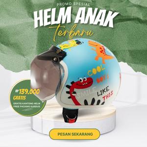 Jual Helm Motor Anak Usia 3 4 5 6 7 8 Tahun Perempuan laki laki SNI ...