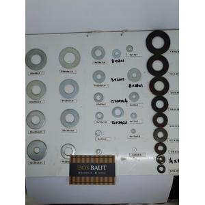 Jual Ring Plat / Flat Washer Besi M 20 x 40 x 2.5 Putih - Ring Plat M20 ...