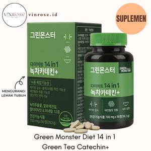Jual Green Monster Diet 14 in 1 Green Tea Catechin+/ Diet Korea ...