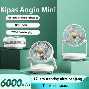 Jual Kipas Angin Mini LED Foldable design kipas angin dinding TYPE-C ...