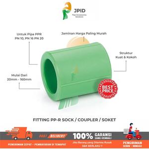 Jual Coupler PPR 20 mm | Sok PPR 20 mm | Socket PPR 20 mm ~ 1/2" Inci ...